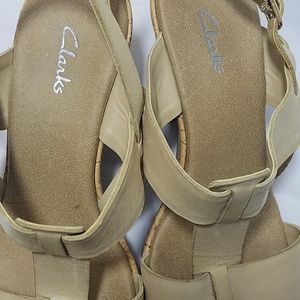 Clarks | Shoes | Clarks Open Toe Wedge Sandal | Poshmark